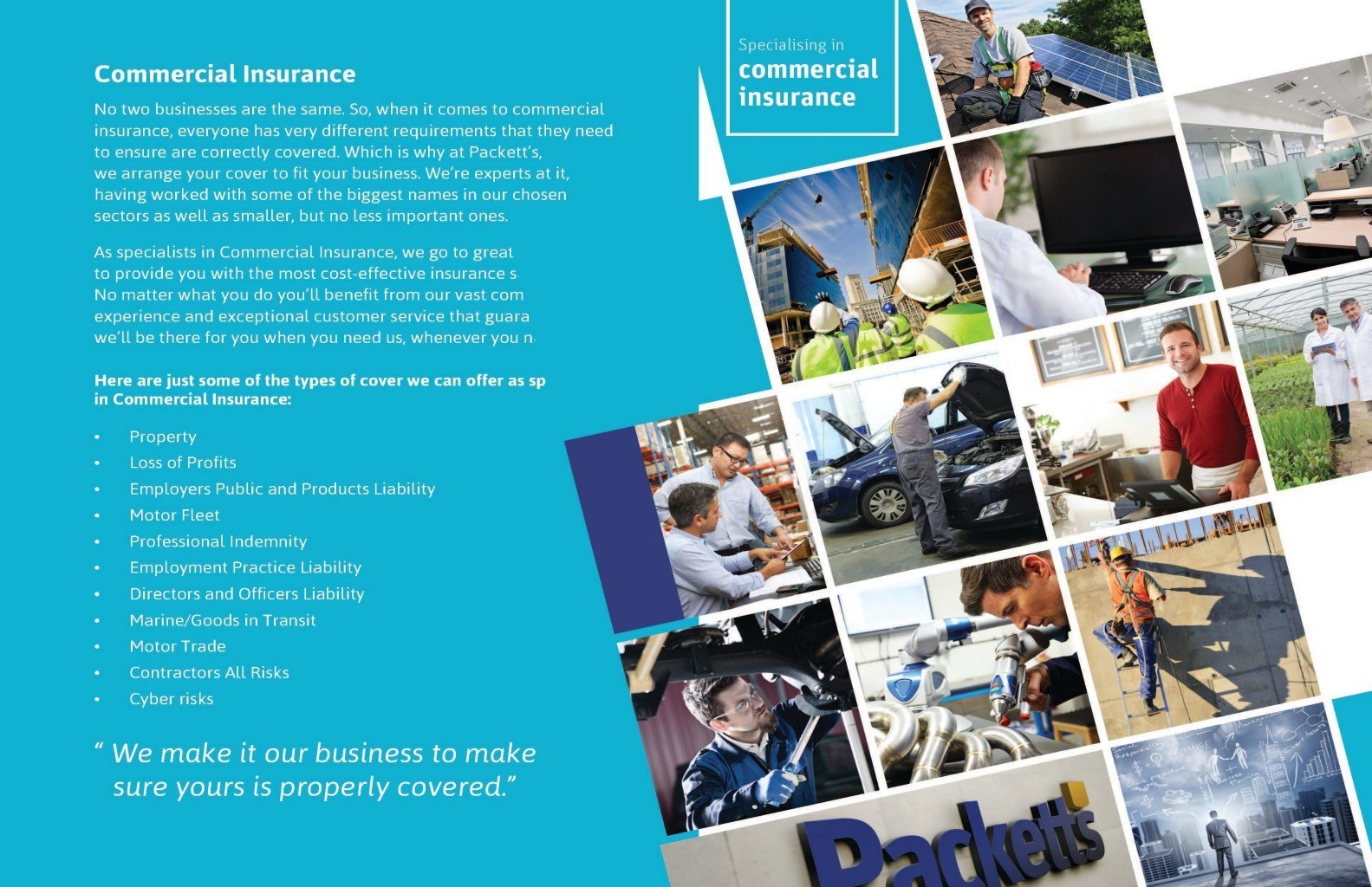 Our corporate brochure - Packetts Chartered Insurance Brokers